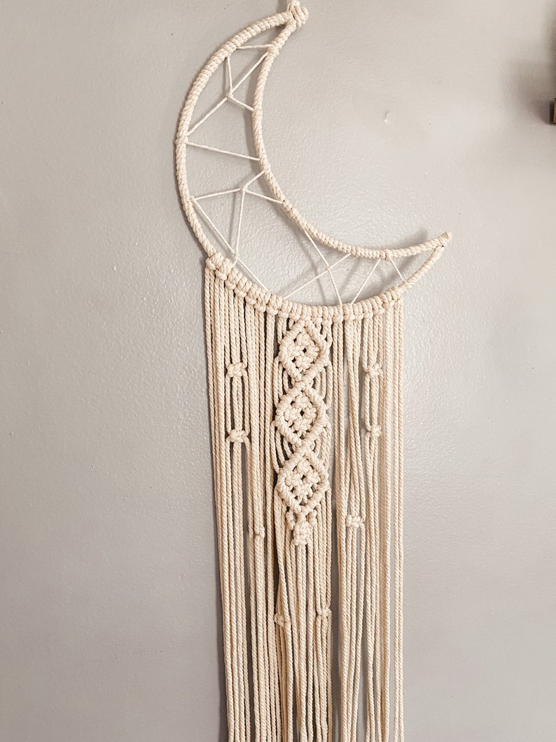 Macrame Moon Macrame Wall Hanging Moon Wall Hanging - Etsy