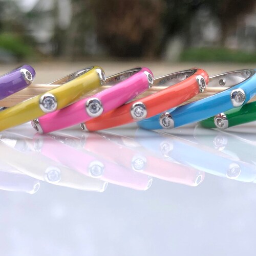 Wavy Ring Set Colorful Plastic Ring Set Clear Plastic - Etsy