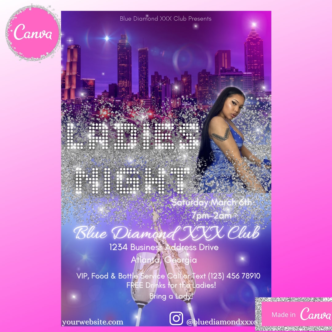 DIY Party Invitation Club Event Template Flyer Instant - Etsy