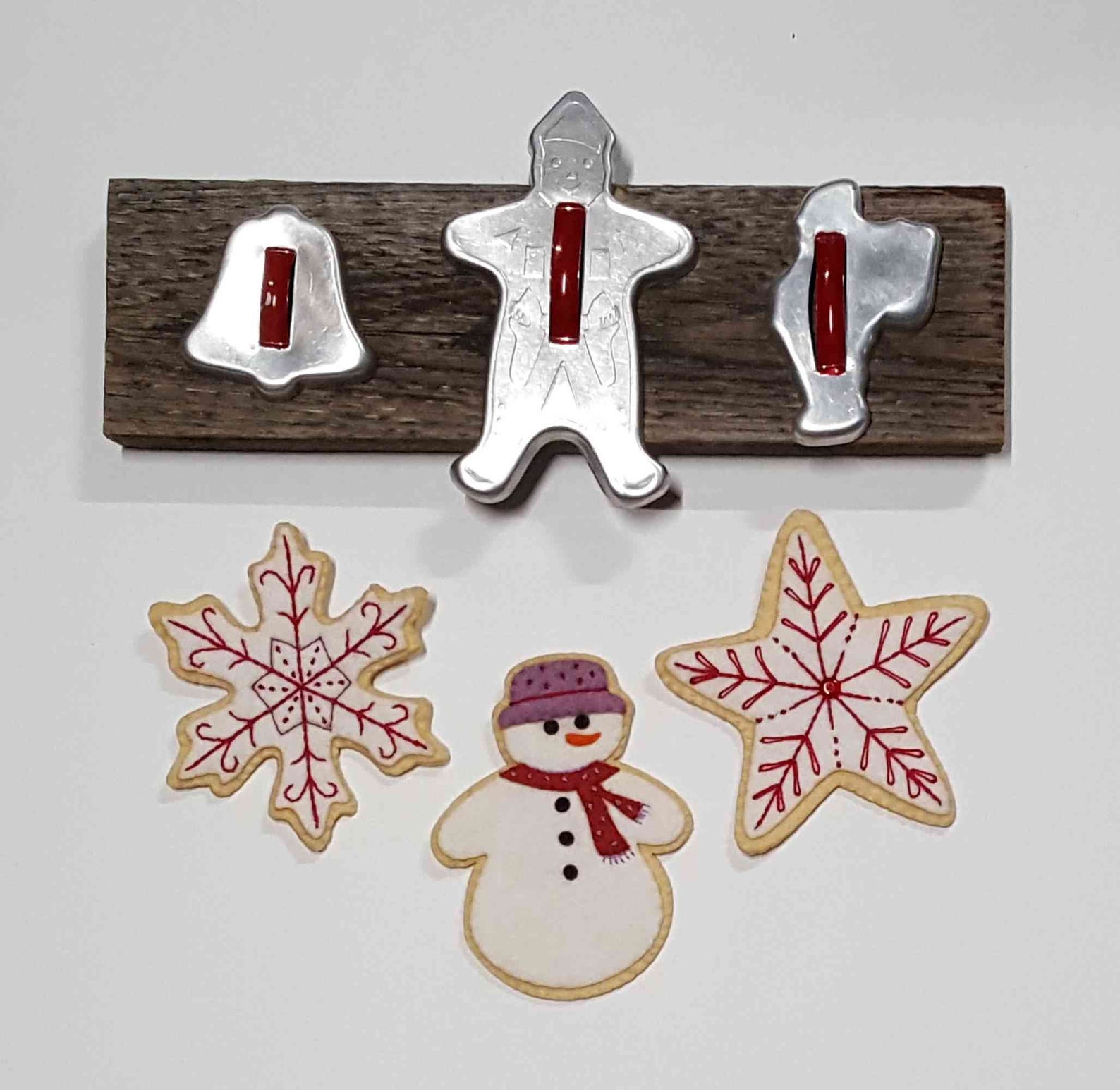 Sugar Cookie Wool Applique Christmas Ornaments Stitch Kit | Etsy