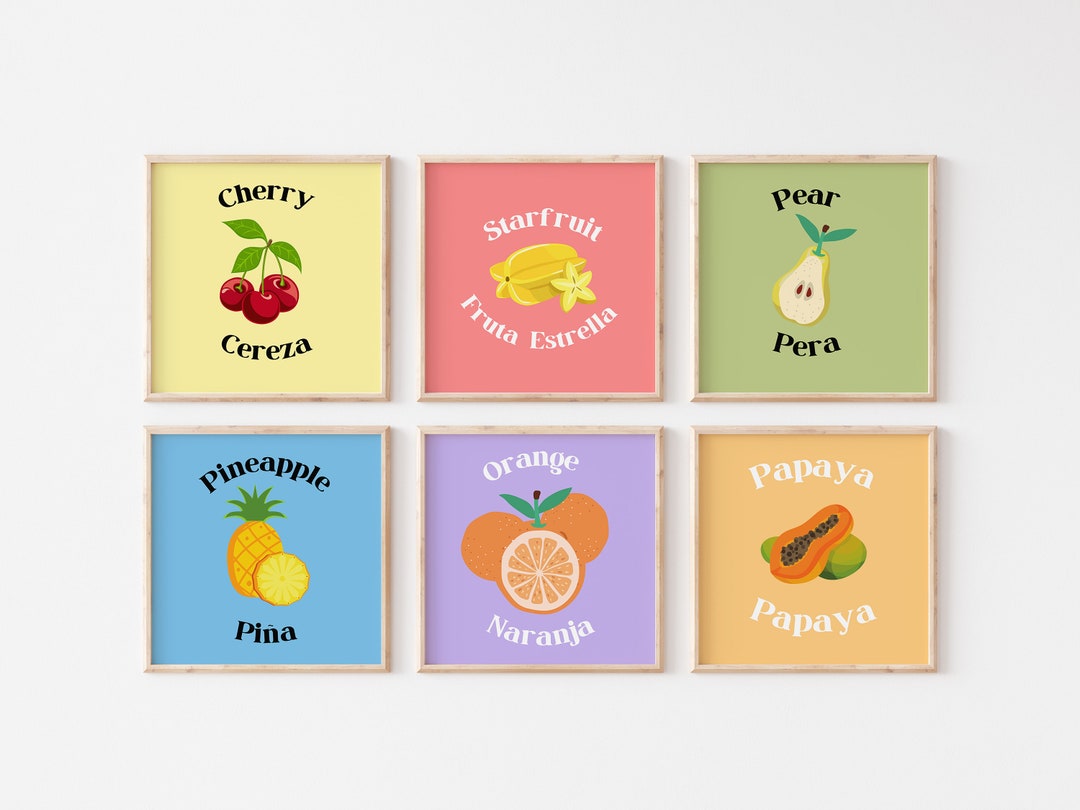 Printable Wall Art, Fruit Posters Art, Kids Room Art, Teacher Decor ...