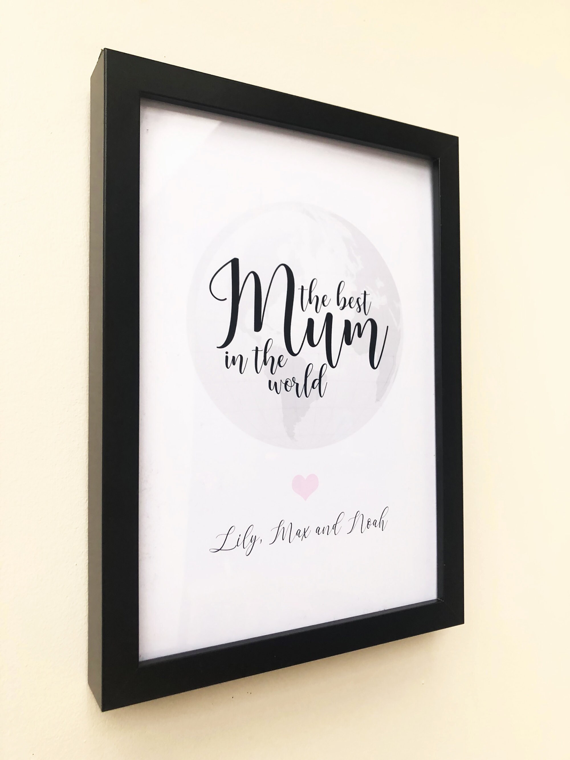 Personalised Best Mum in the World Custom Mother's Day - Etsy
