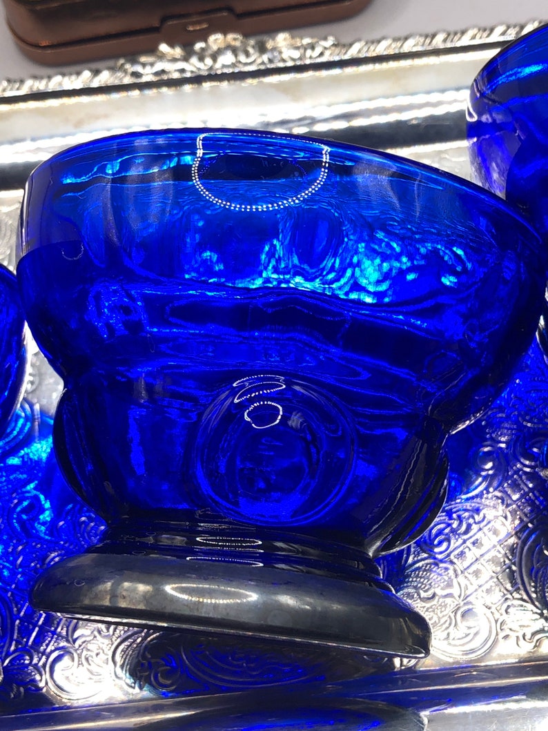 1930s New Martinsville Moondrop Pattern Cobalt Blue Glass - Etsy