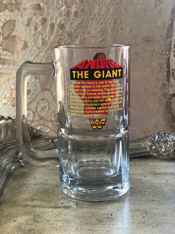 WWF Titan Sports Andre the Giant Large Glass Mug - Etsy