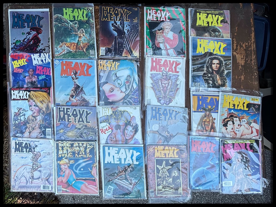 A Large Collection of 22 Heavy Metal Magazines. Sold as One Lot. Years ...