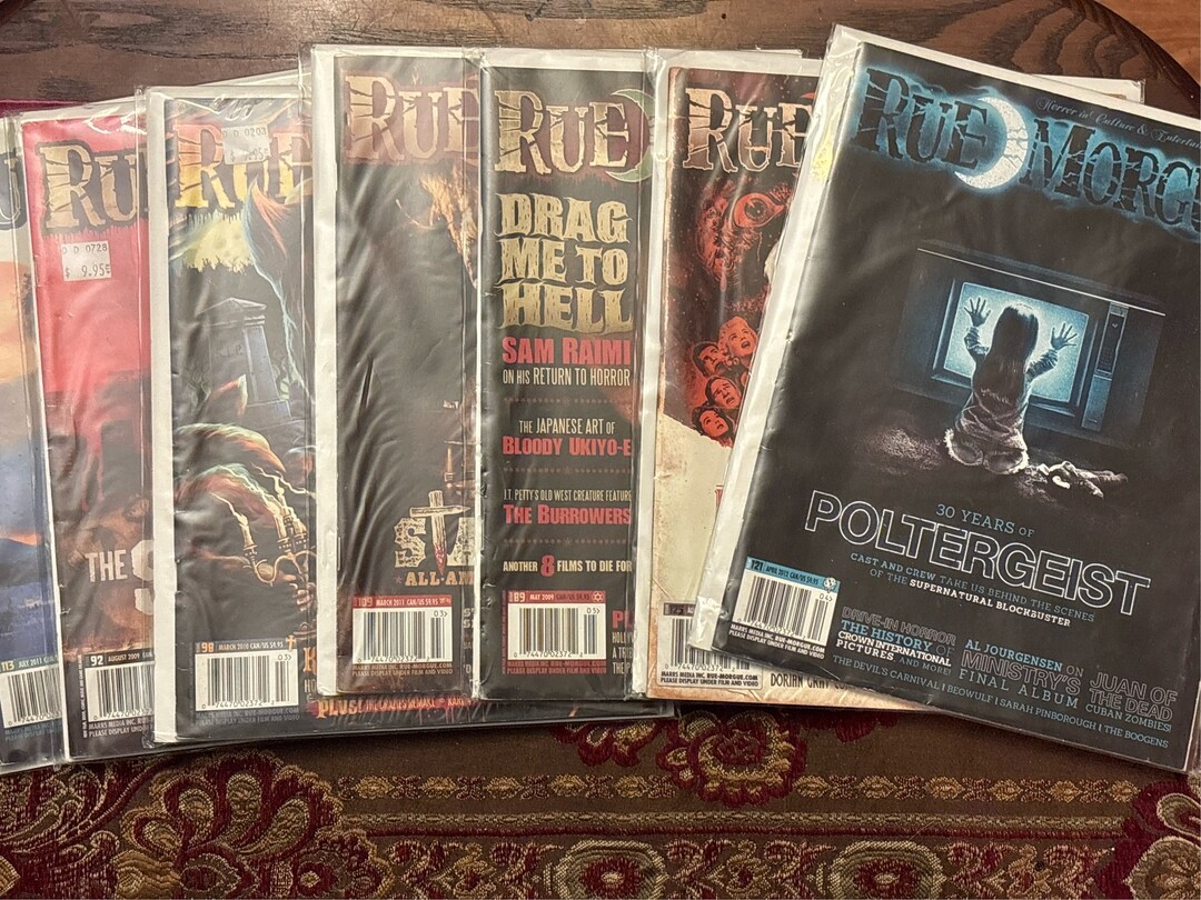 Seven Rue Morgue Horror Magazines in Pristine Collection – A Macabre ...