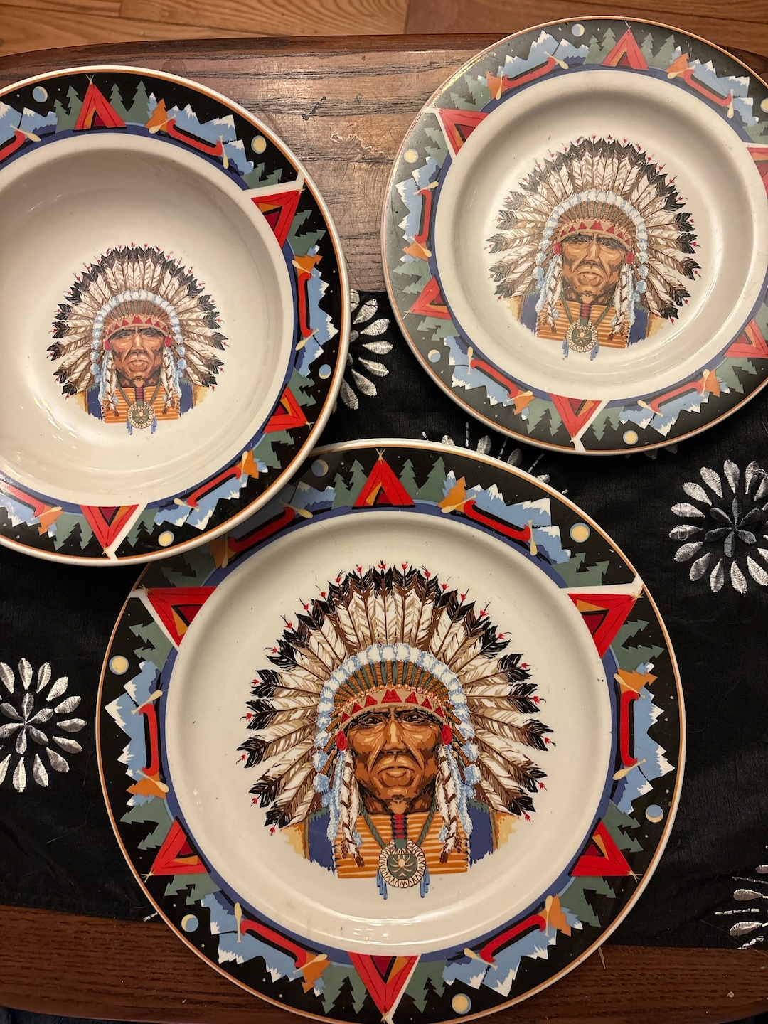 Tienshan Stoneware Pottery Pieces Featuring North American Indiginous ...