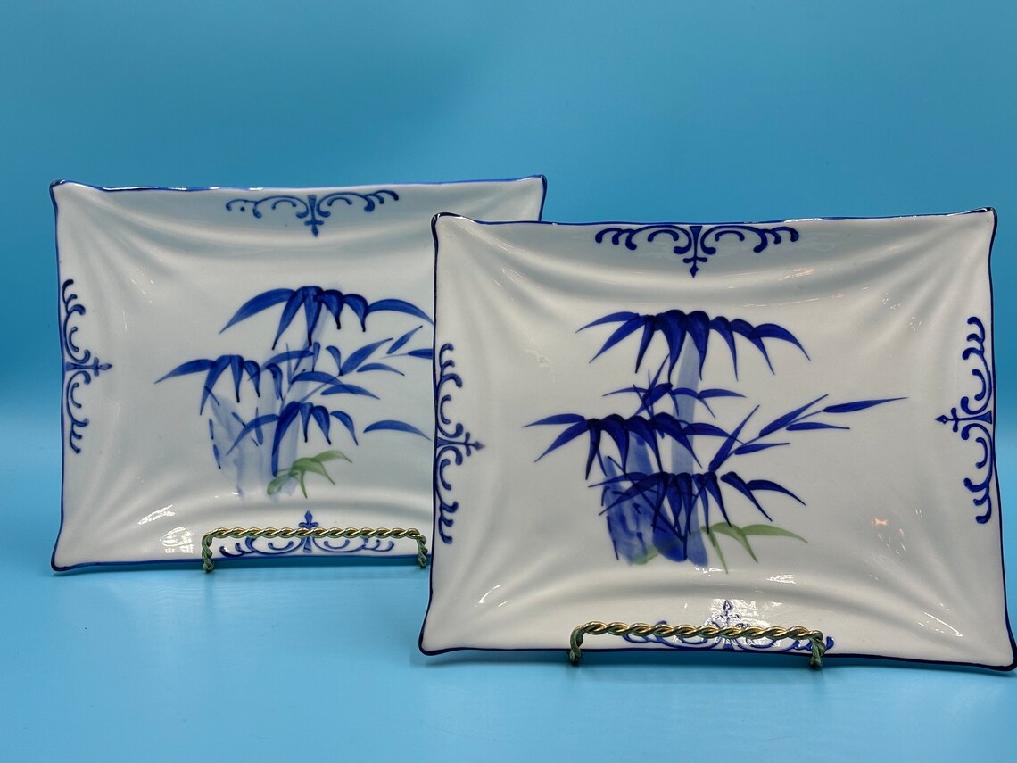Jun Ye Porcelain Sushi Platter Set (10 Piece), Handpainted Nautical ...