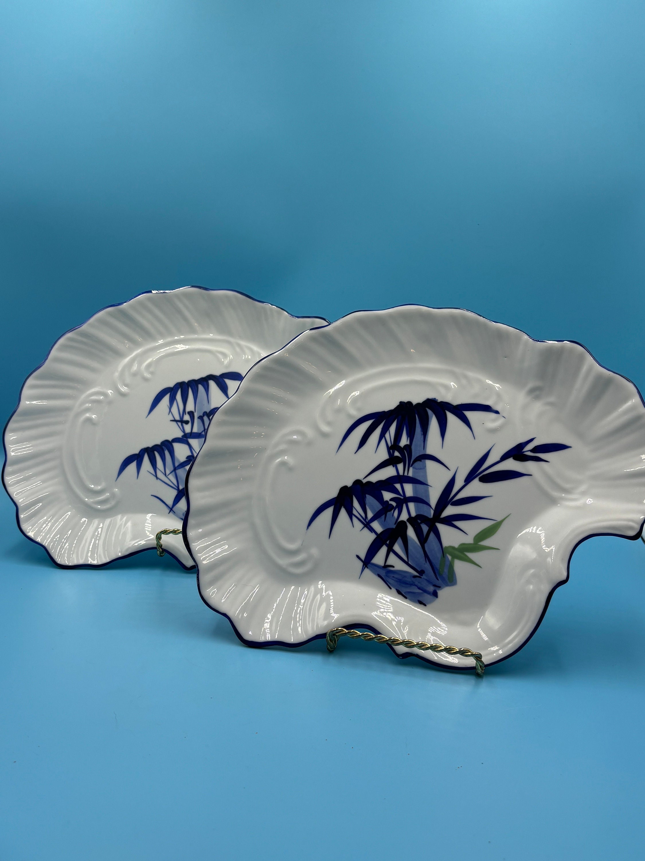 Jun Ye Porcelain Sushi Platter Set (10 Piece), Handpainted Nautical ...