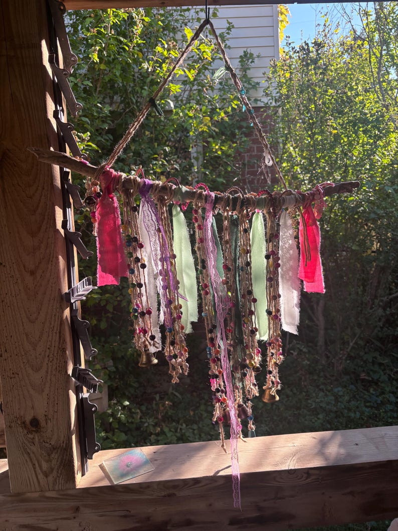 Handmade Boho Style Wind Chimes. Tiny Bells. Yard Art. Earthy Art ...