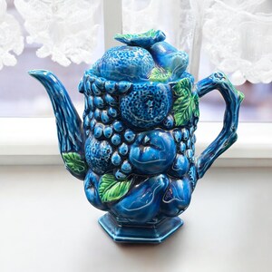 1960s Vintage Inarco Mood Indigo Tea Set and Lidded Jars. Made in Japan ...