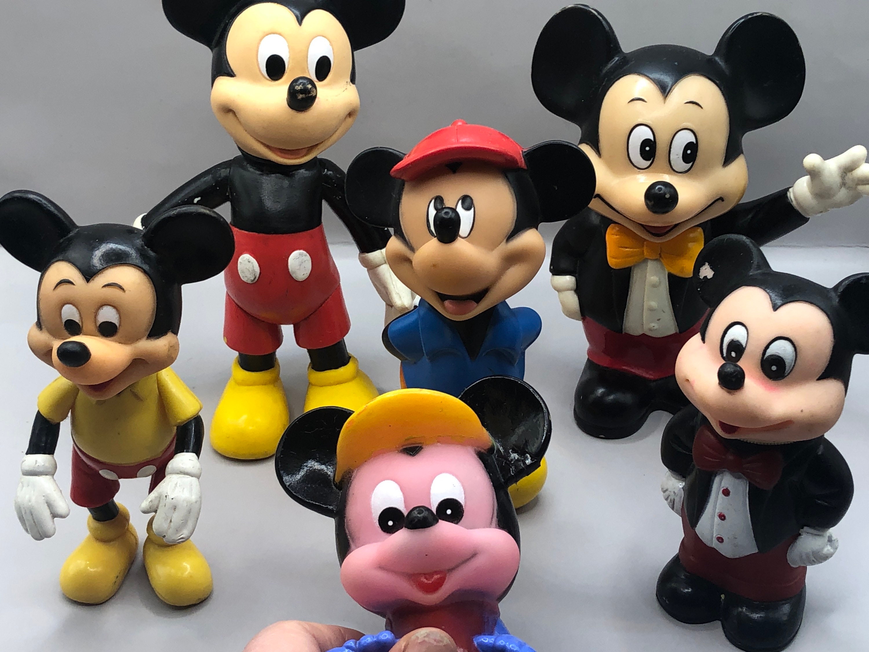 A Collection of Six Vintage Mickey Mouse Figurines Sold as - Etsy