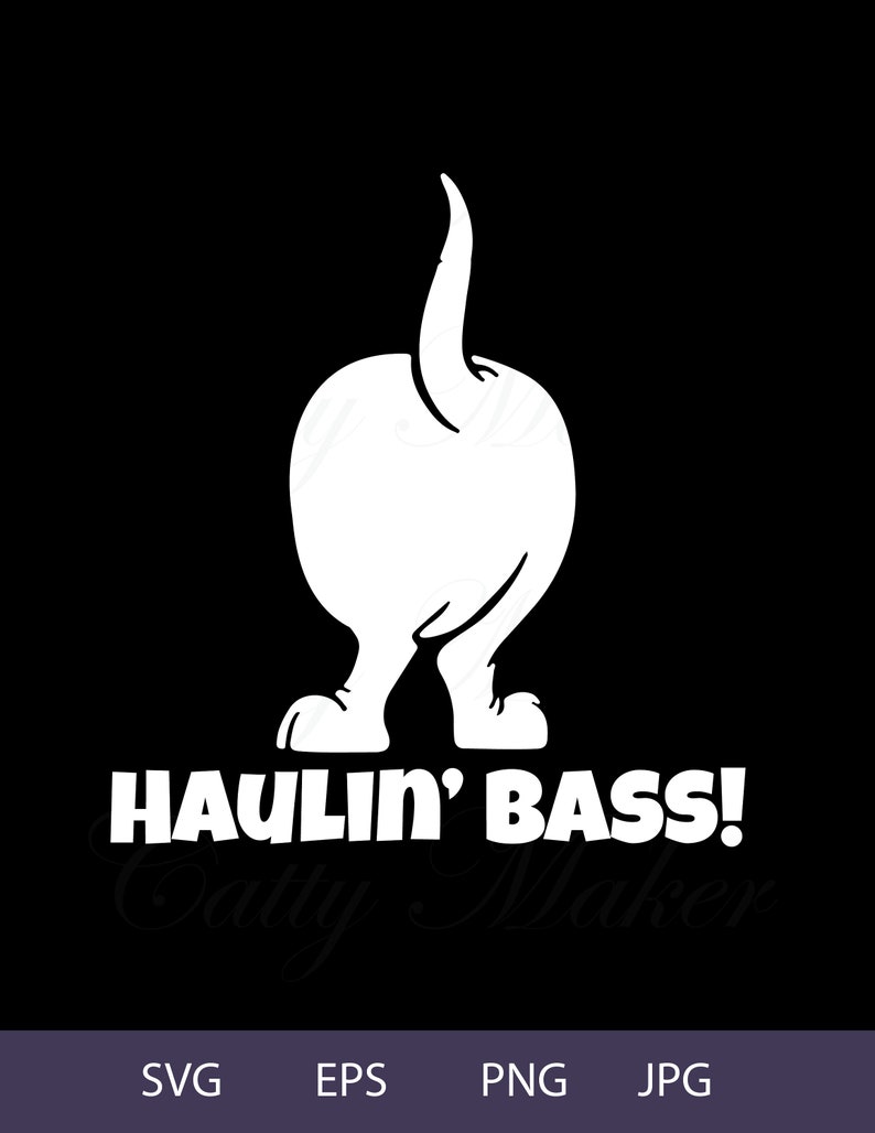 Haulin' Bass! Basset Hound SVG - Digital Download - Car Decal - Cricut ...