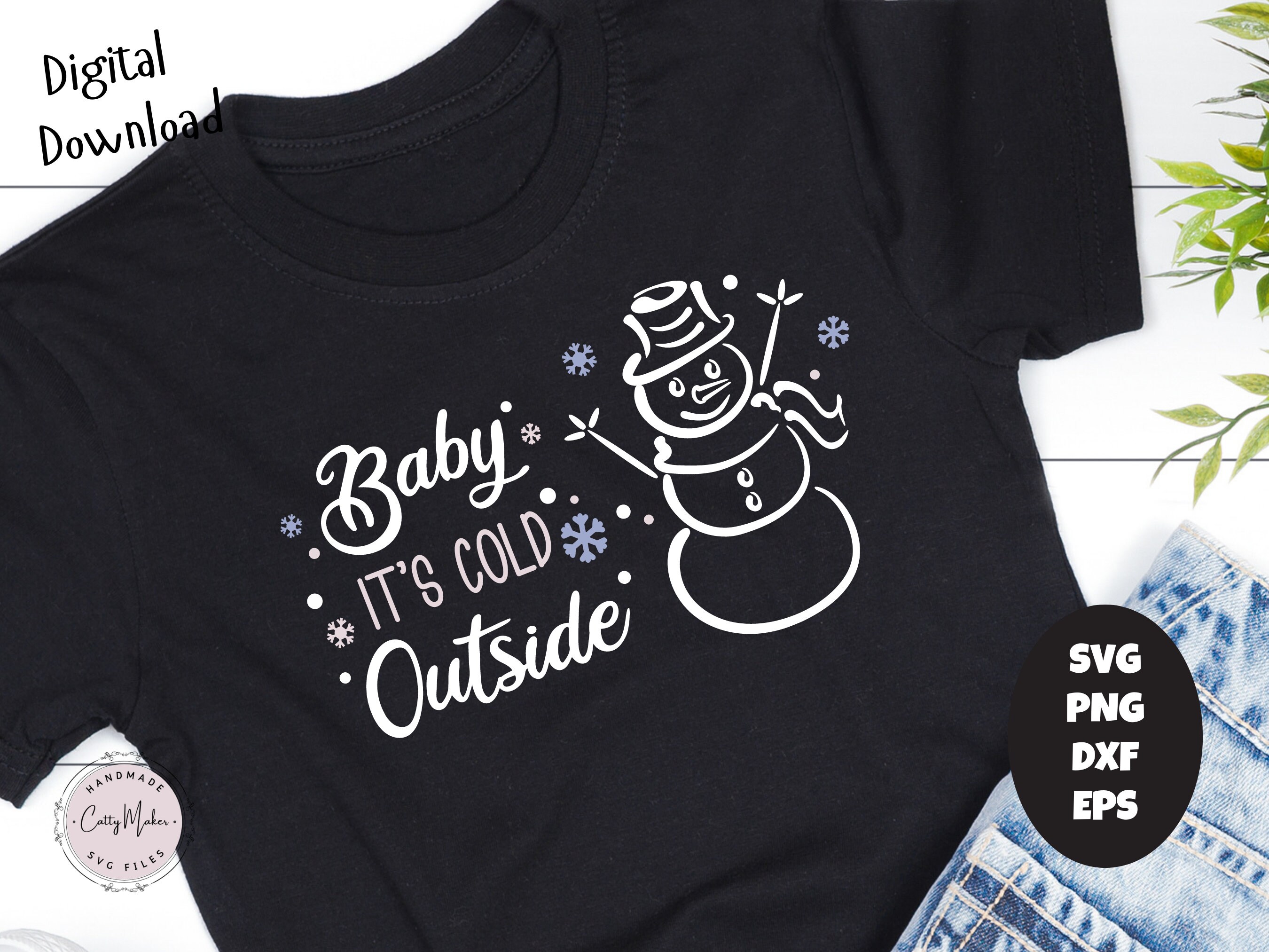 Snowman SVG Winter SVG Christmas Svg Baby It's Cold - Etsy