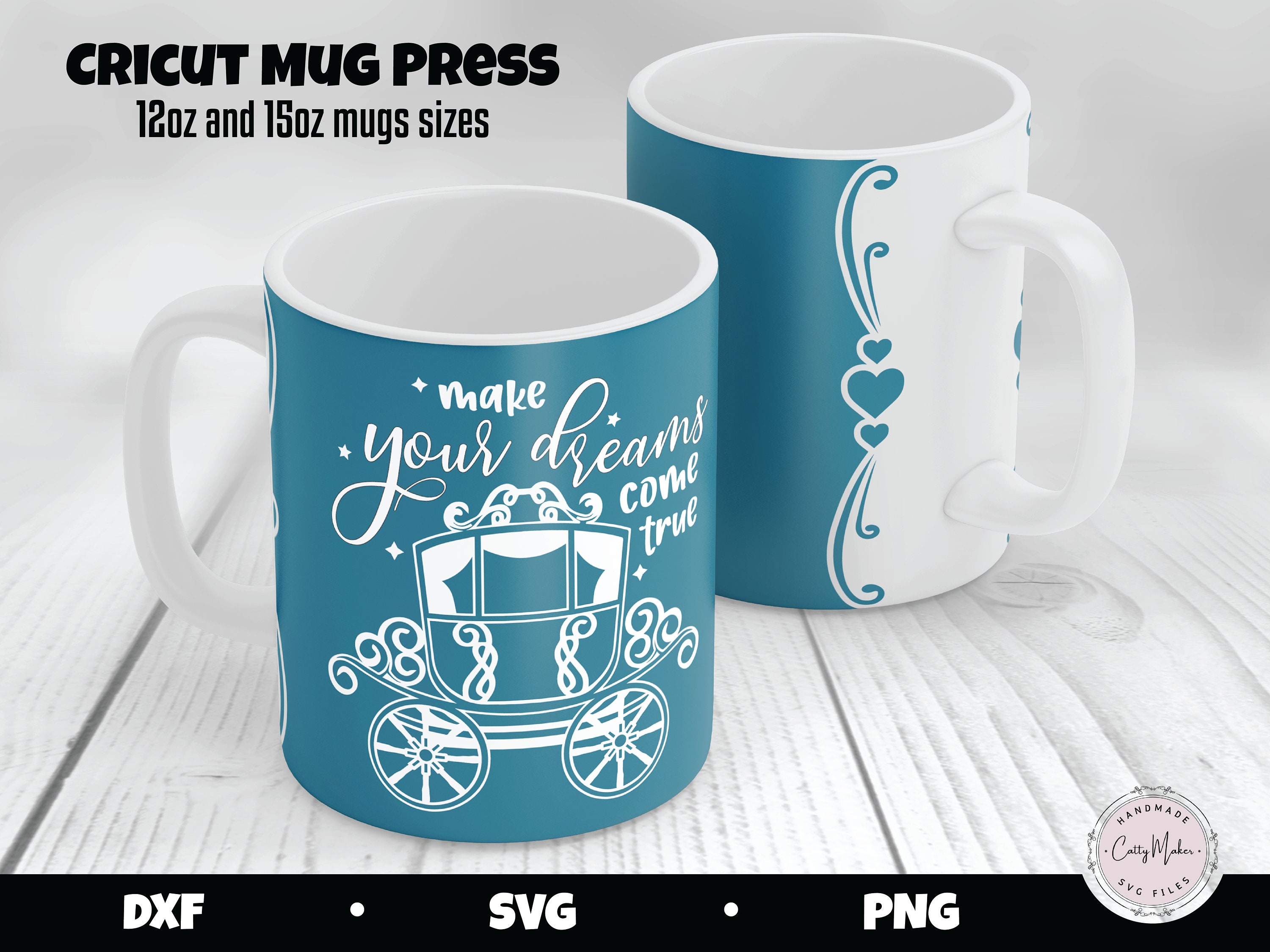 Cricut Mug Press SVG Princess Mug SVG Make Your Dreams | Etsy