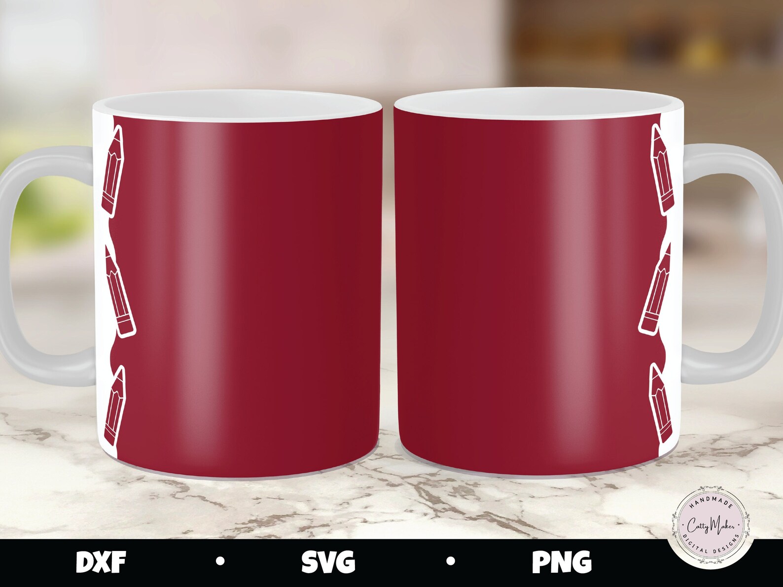 Teacher Mug Press SVG, Monogram Design (digital Download) - Etsy