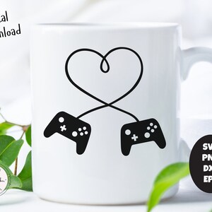 Heart Controller Svg, Game Controller Svg, Valentine's Day Svg, Gaming ...