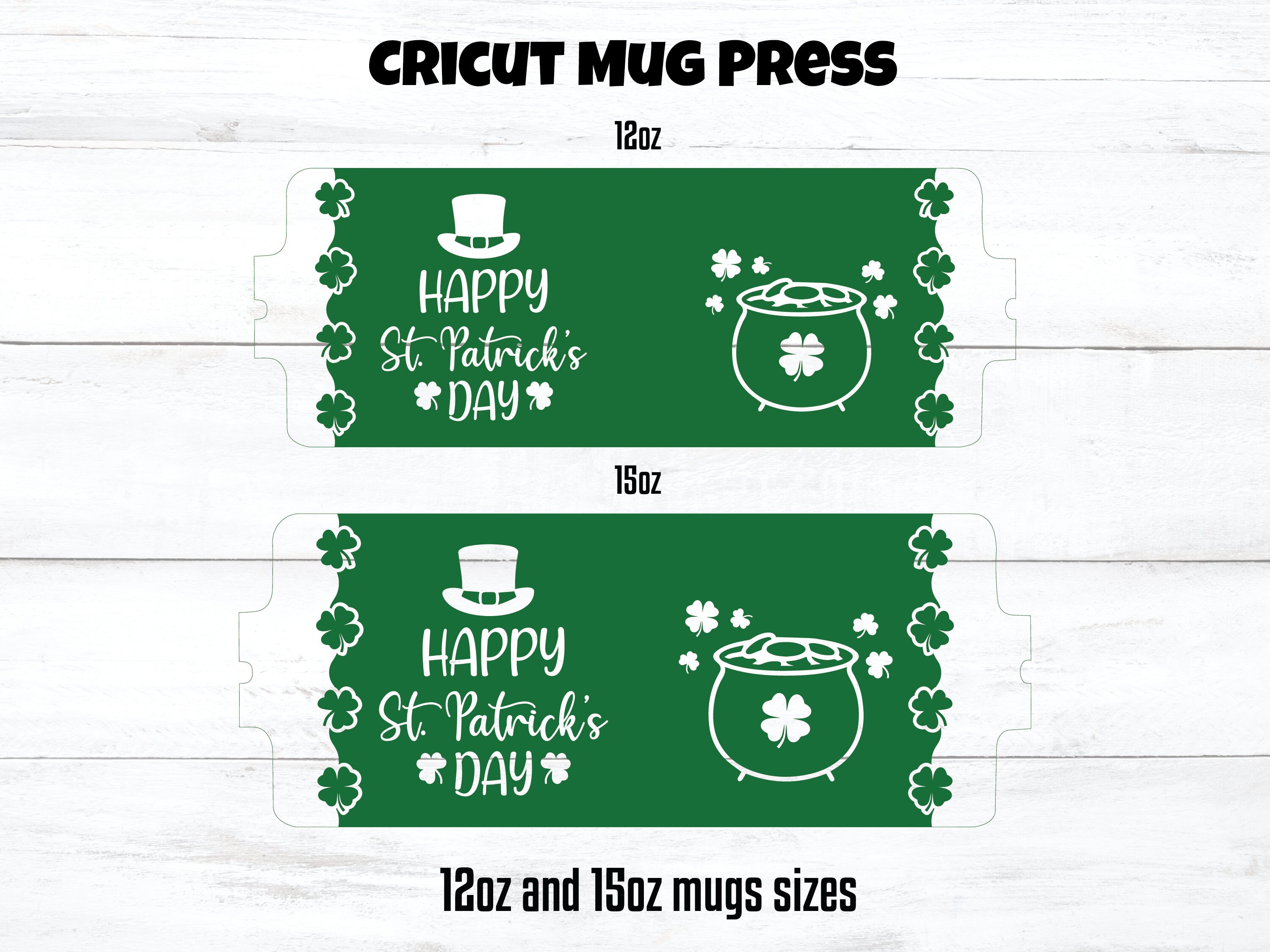 Mug Press Design SVG St Patricks Day Mug Happy St Patricks | Etsy