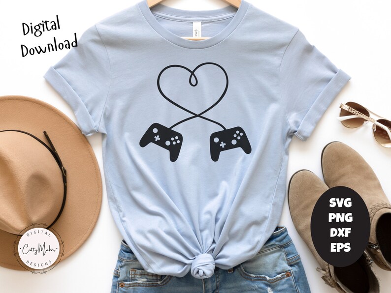 Heart Controller Svg, Game Controller Svg, Valentine's Day Svg, Gaming ...