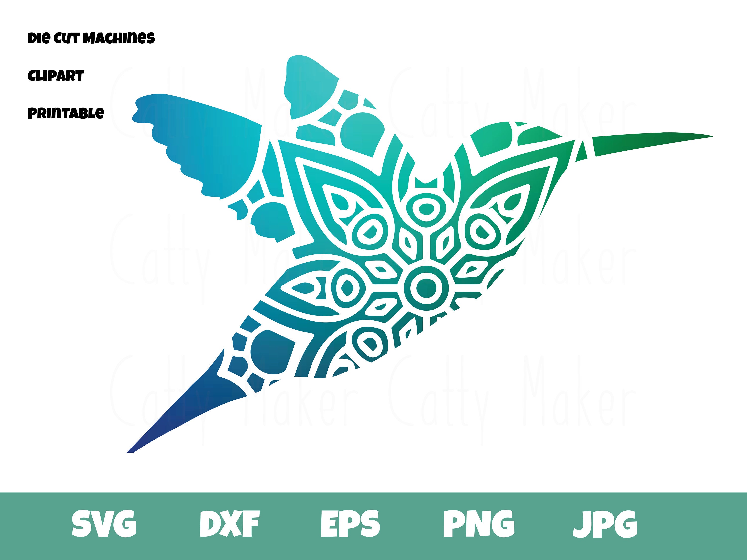 Hummingbird Mandala SVG Digital Download Cricut Cut File - Etsy