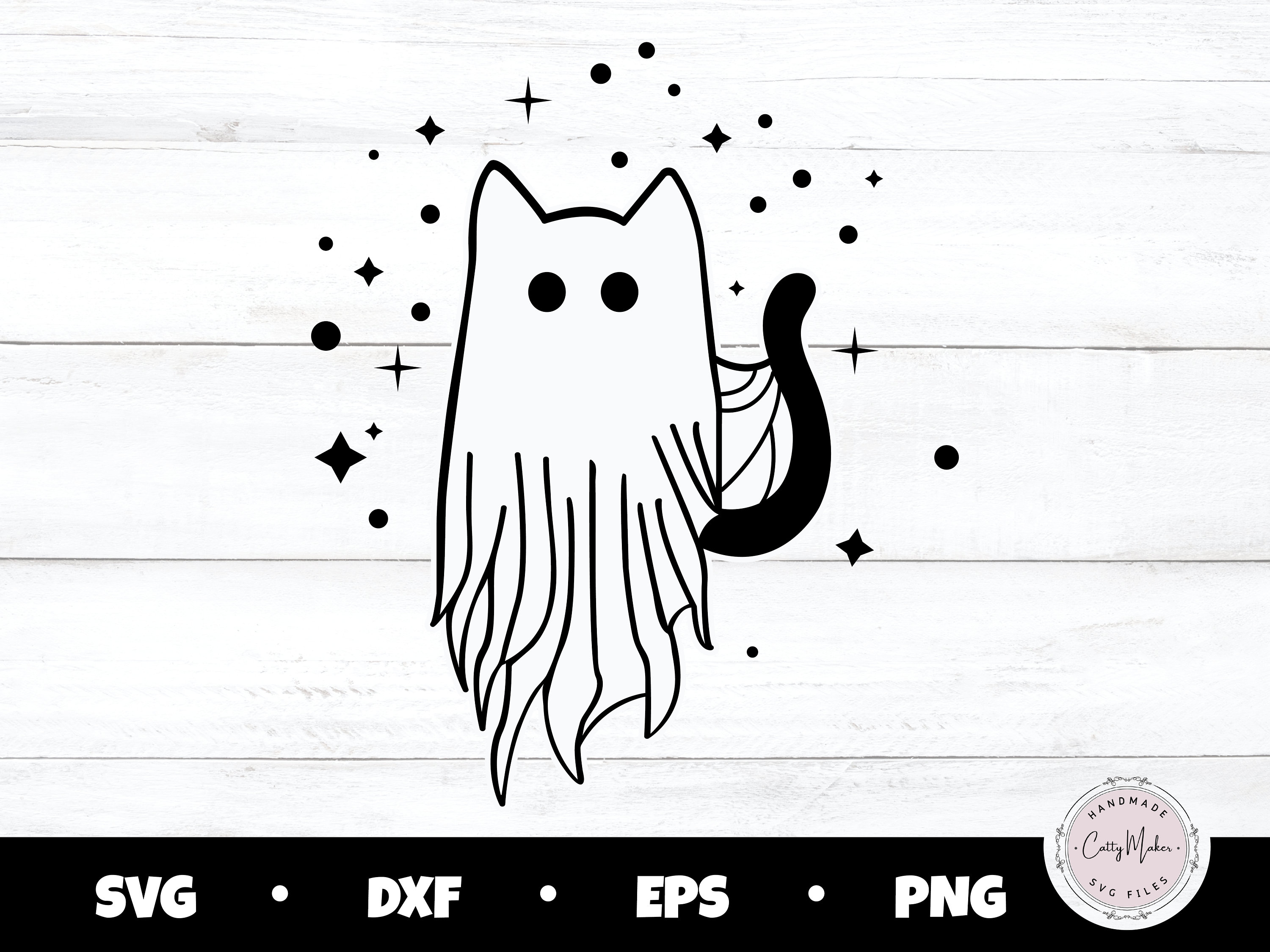 Ghost Cat SVG, Halloween Clipart (digital Download) - Etsy