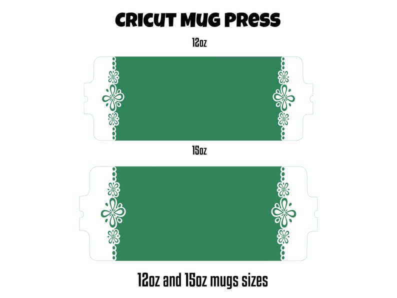 Coffee Mug SVG Mug Press Template Flower Border Svg Mug - Etsy