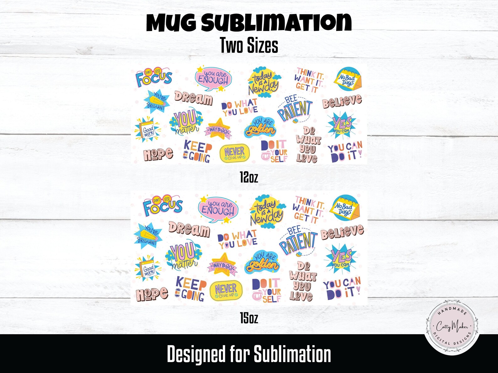 Positive Sayings Mug Sublimation Design (digital Download) - Etsy