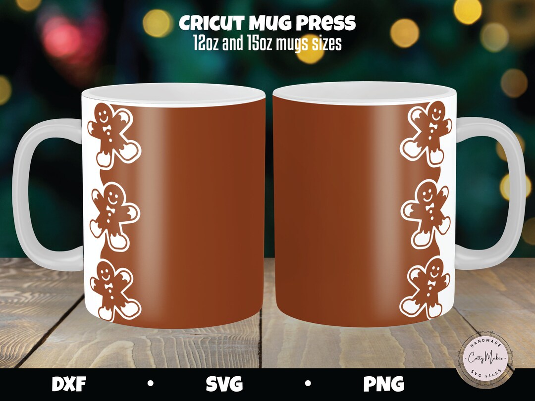 Christmas Mug Press, Gingerbread Man Mug, Cricut Mug Press SVG ...