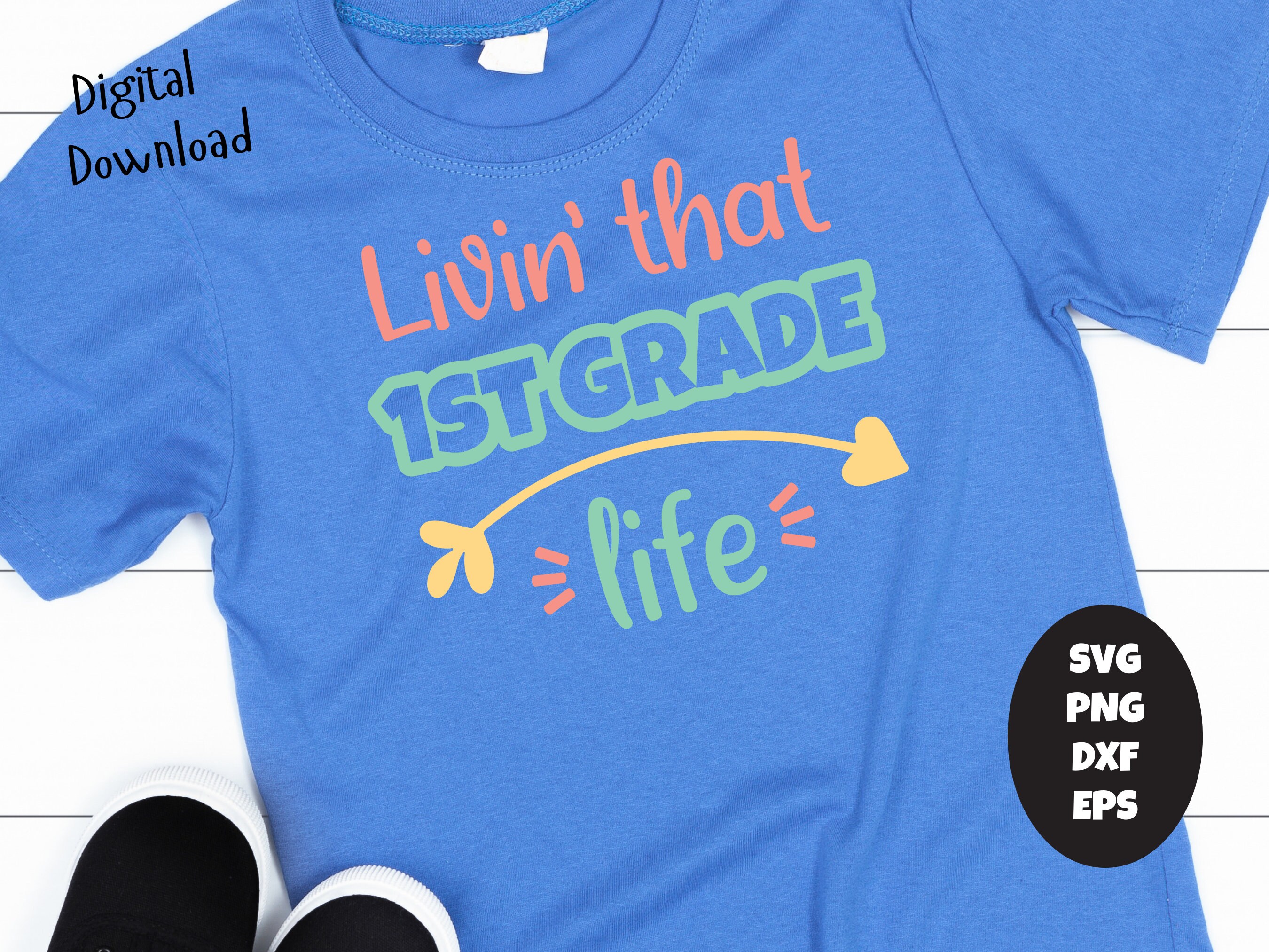 1st Grade SVG First Grade Shirt Svg Livin That 1st Grade | Etsy