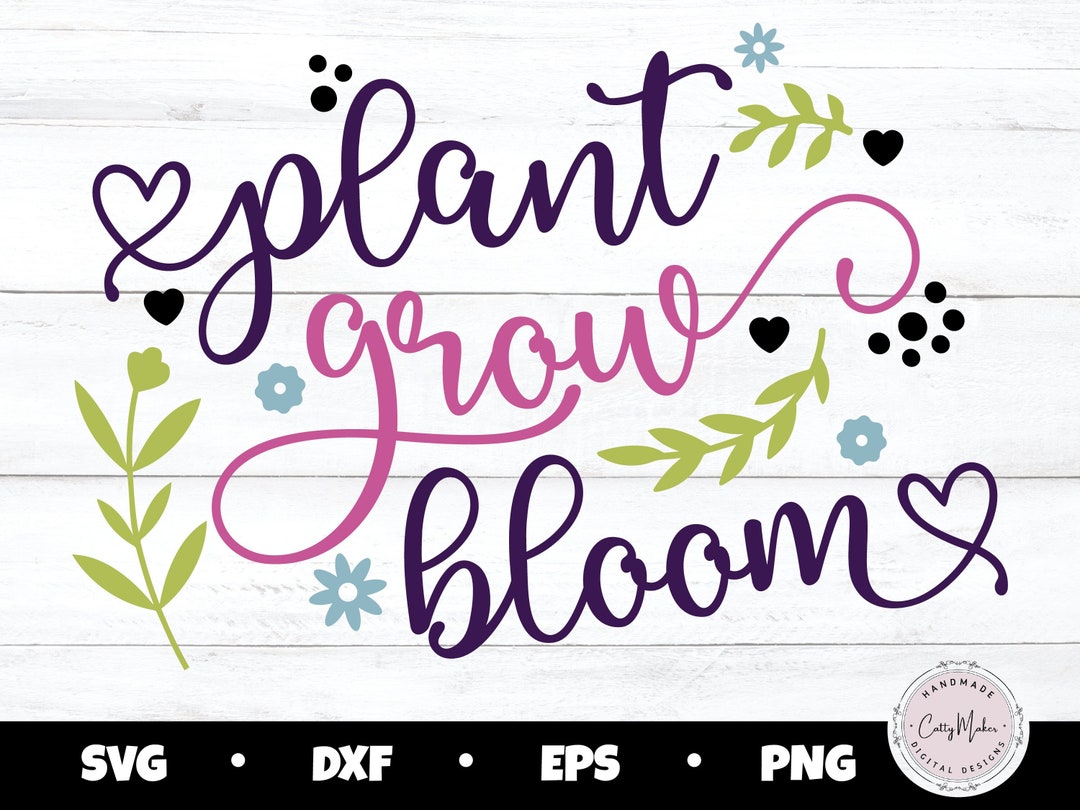 Plant Grow Bloom Svg, Spring Svg, Porch Sign Svg, Wildflower Svg, Hello ...