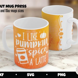 Fall Coffee Mug SVG Fall mug design Pumpkin Spice SVG I | Etsy