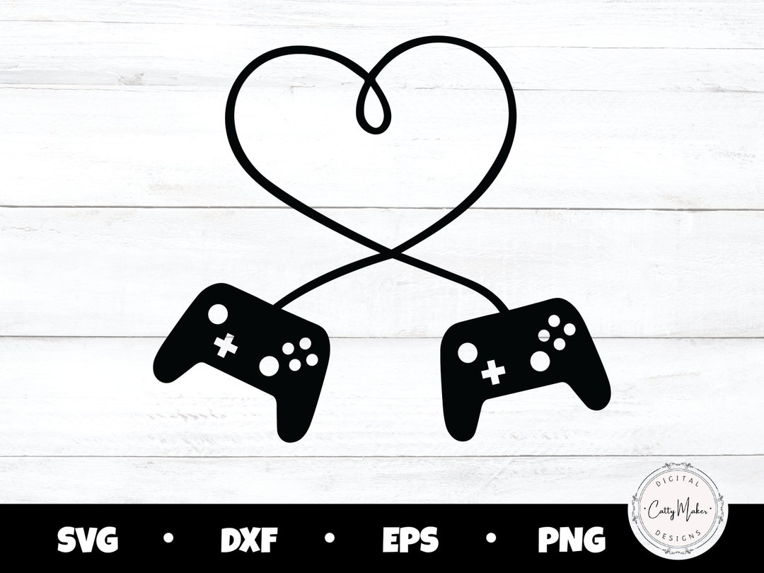 Heart Controller Svg, Game Controller Svg, Valentine's Day Svg, Gaming ...