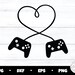 Heart Controller Svg, Game Controller Svg, Valentine's Day Svg, Gaming ...