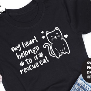 Cat Svg, Rescue Cat Svg, Cat Mom Svg, Kitty Svg, Cat Clipart, Kitten ...