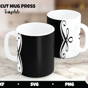 Cricut Mug Press SVG, Mug Press Template, Infusible Ink SVG, Mug Border ...