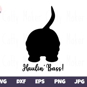 Haulin' Bass! Basset Hound SVG - Digital Download - Car Decal - Cricut ...