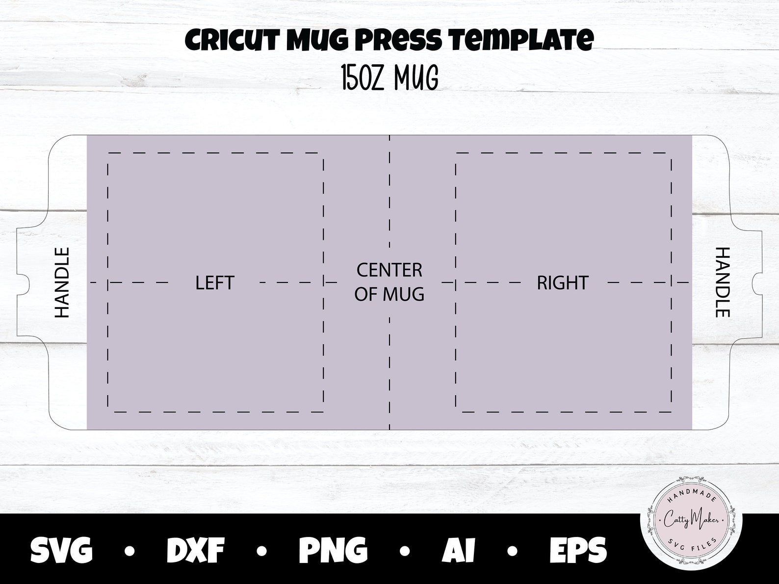12oz and 15oz Cricut Mug Press Templates, Full Wrap Mug Press Templates ...