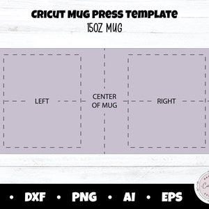 12oz and 15oz Cricut Mug Press Templates, Full Wrap Mug Press Templates ...