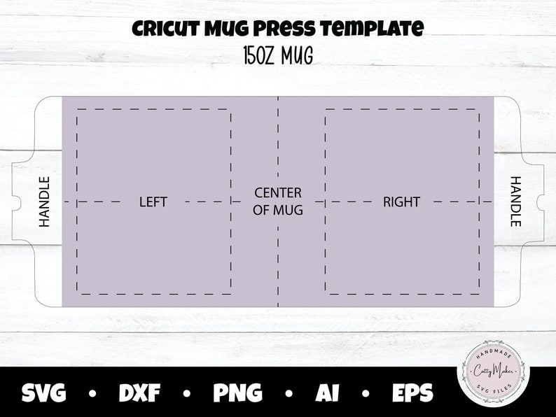 12oz and 15oz Cricut Mug Press Templates, Full Wrap Mug Press Templates ...