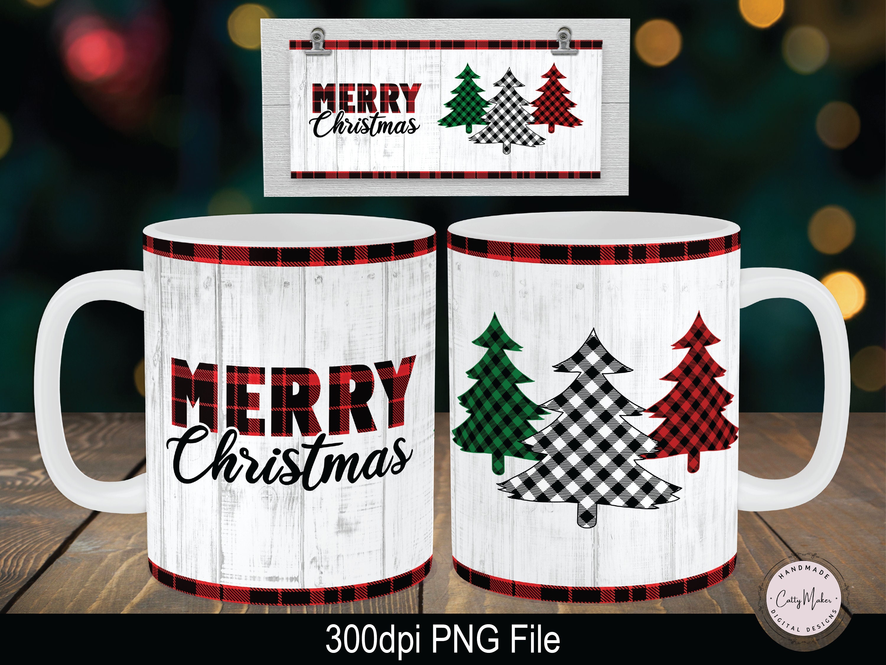 Christmas Sublimation PNG Mug Press Sublimation Holiday - Etsy
