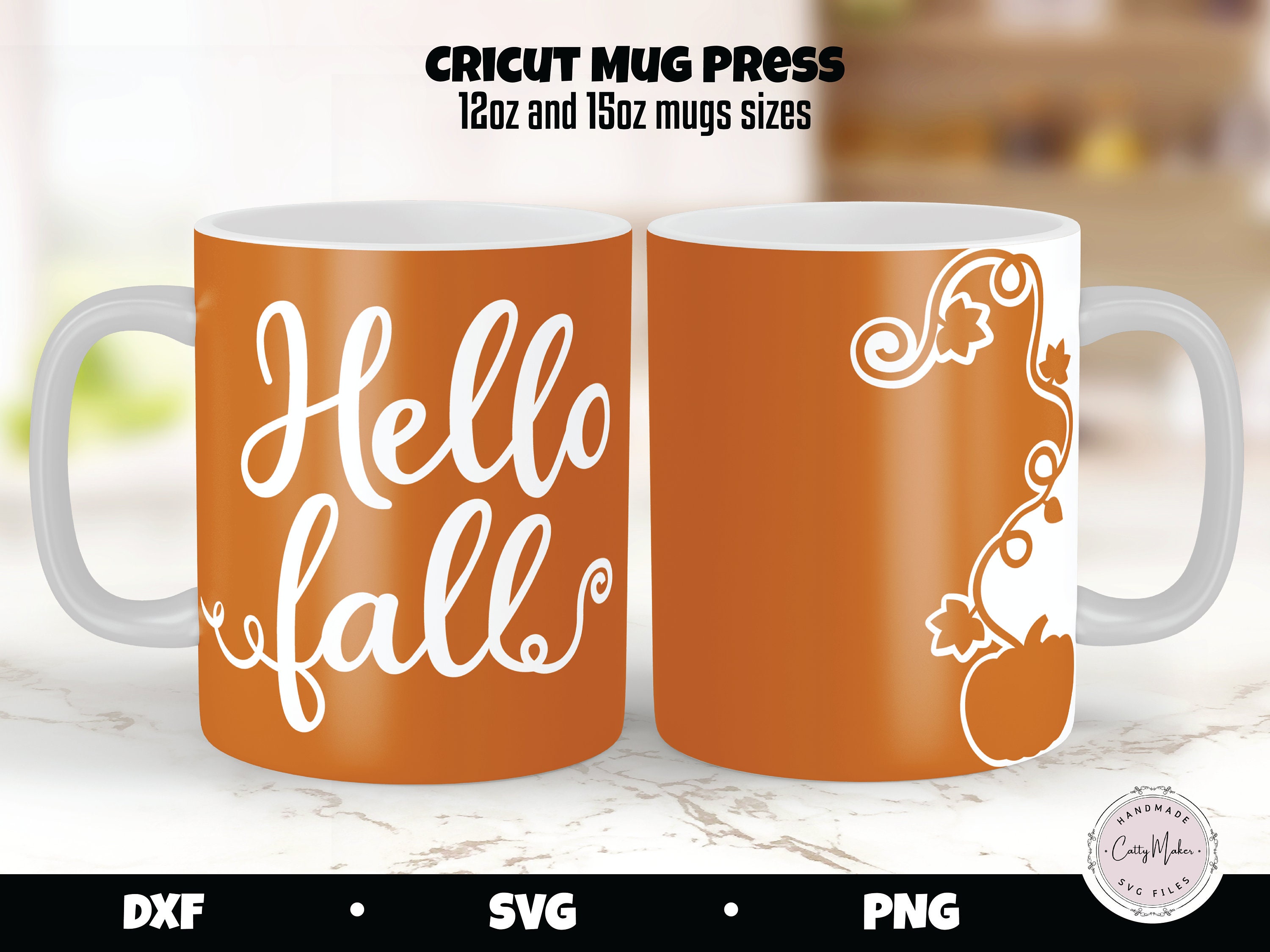 Fall Cricut Mug Press SVG Mug Press Template Infusible Ink - Etsy