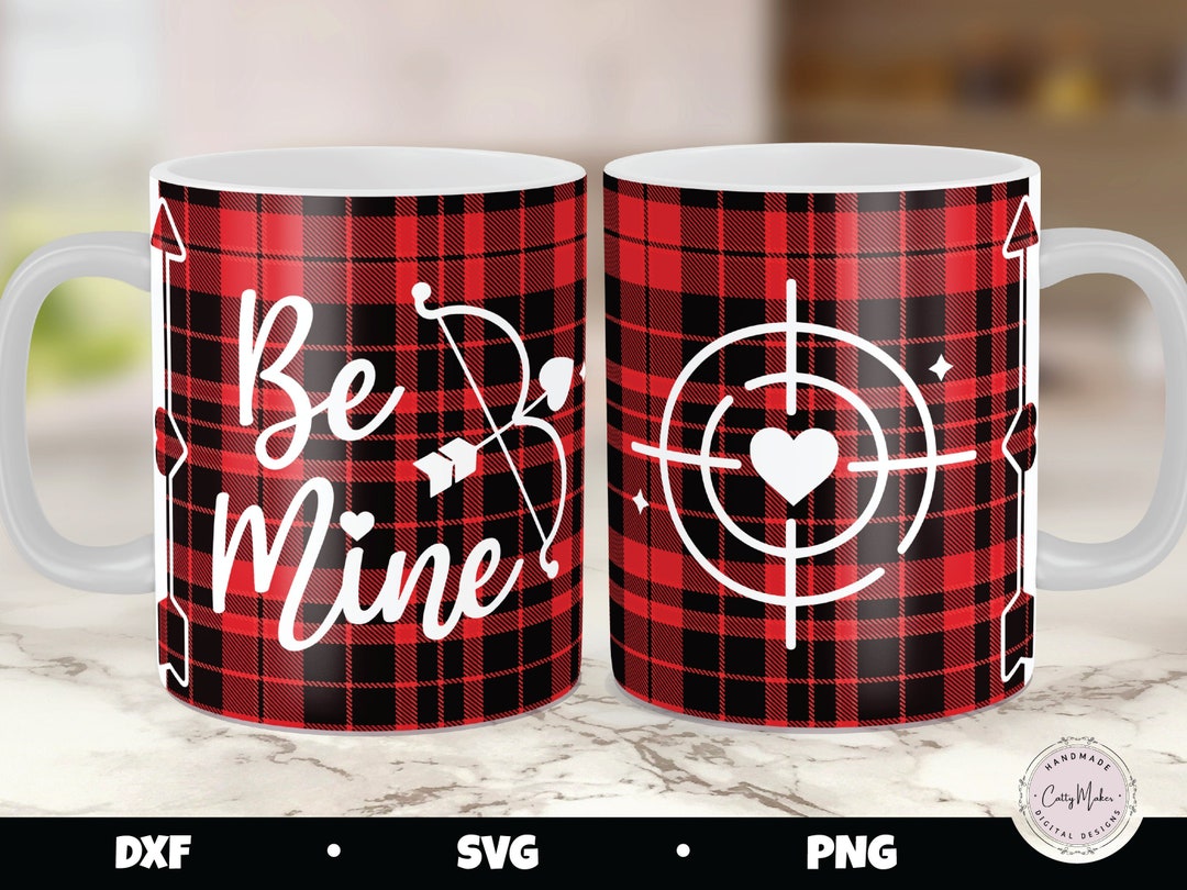 Valentine's Mug Press, Cricut Mug Press Svg, Be Mine Mug Press Design ...