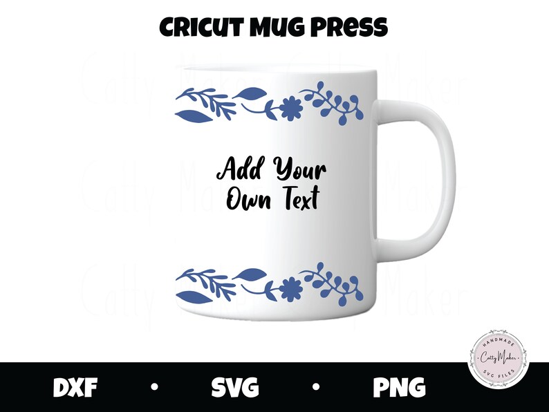 Cricut Mug Press SVG Floral Border Digital Download 12oz - Etsy