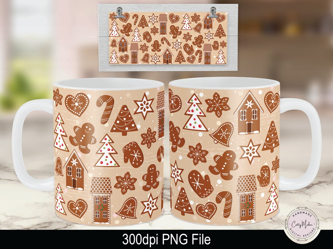 Gingerbread Sublimation, Christmas Sublimation PNG, Mug Press ...