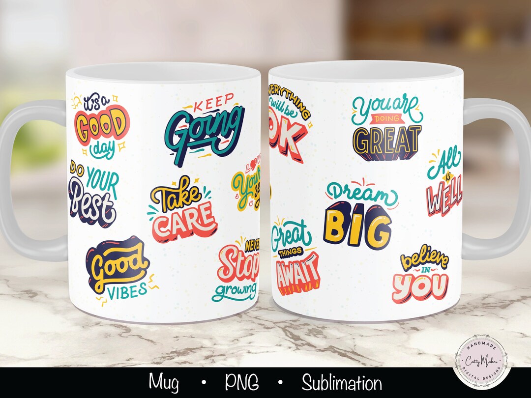 Coffee Mug Png, Positive Mug Png, Happy Mug Png, Mental Health Mug, Mug ...