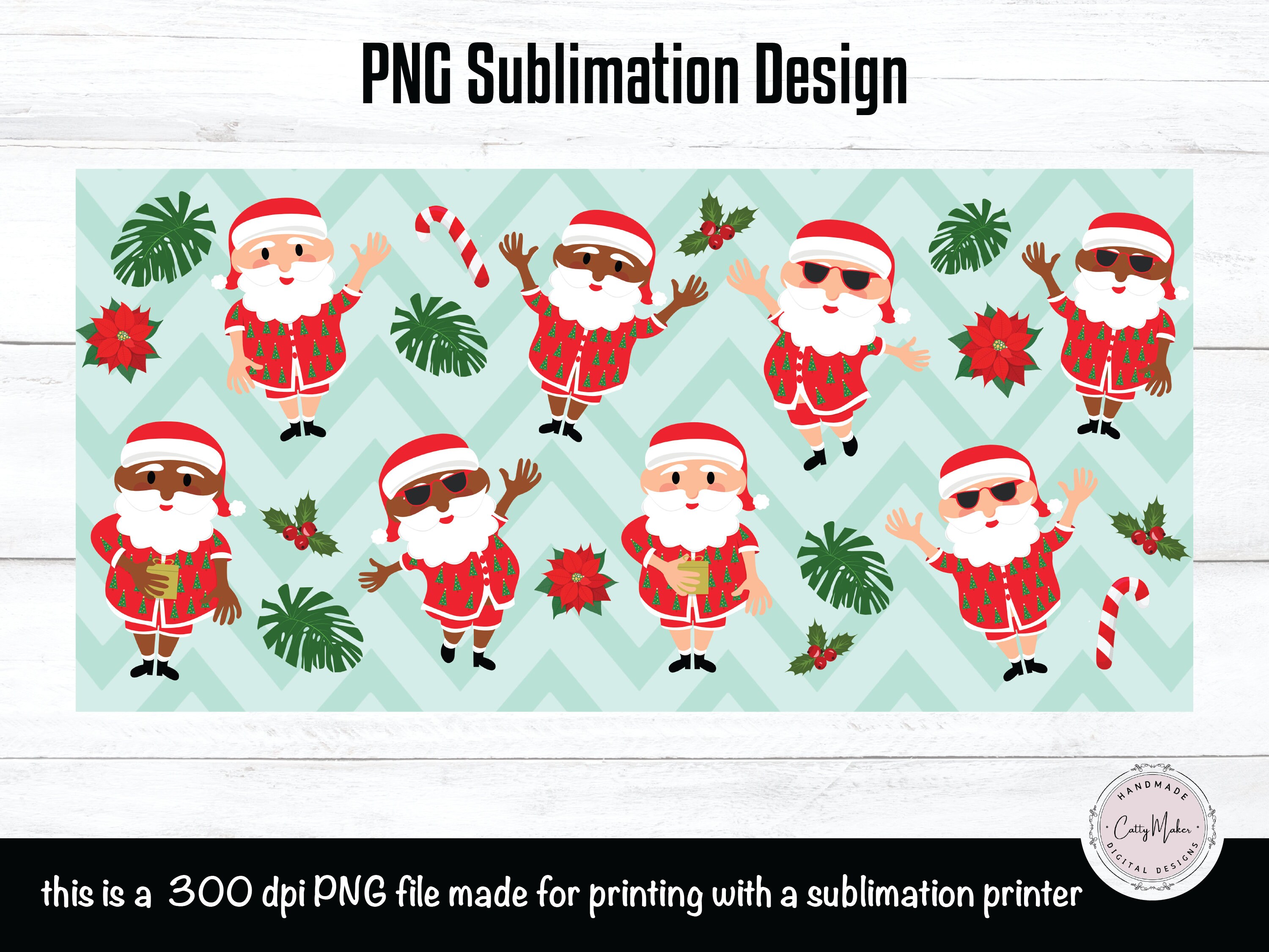 Santa Sublimation PNG Mug Press Sublimation Santa Mug PNG | Etsy