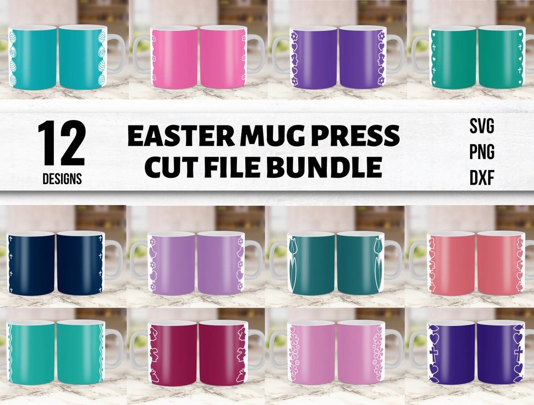 Mug Press Bundle, 12 Mug Press Svg Designs, Mug Press Template Bundle ...