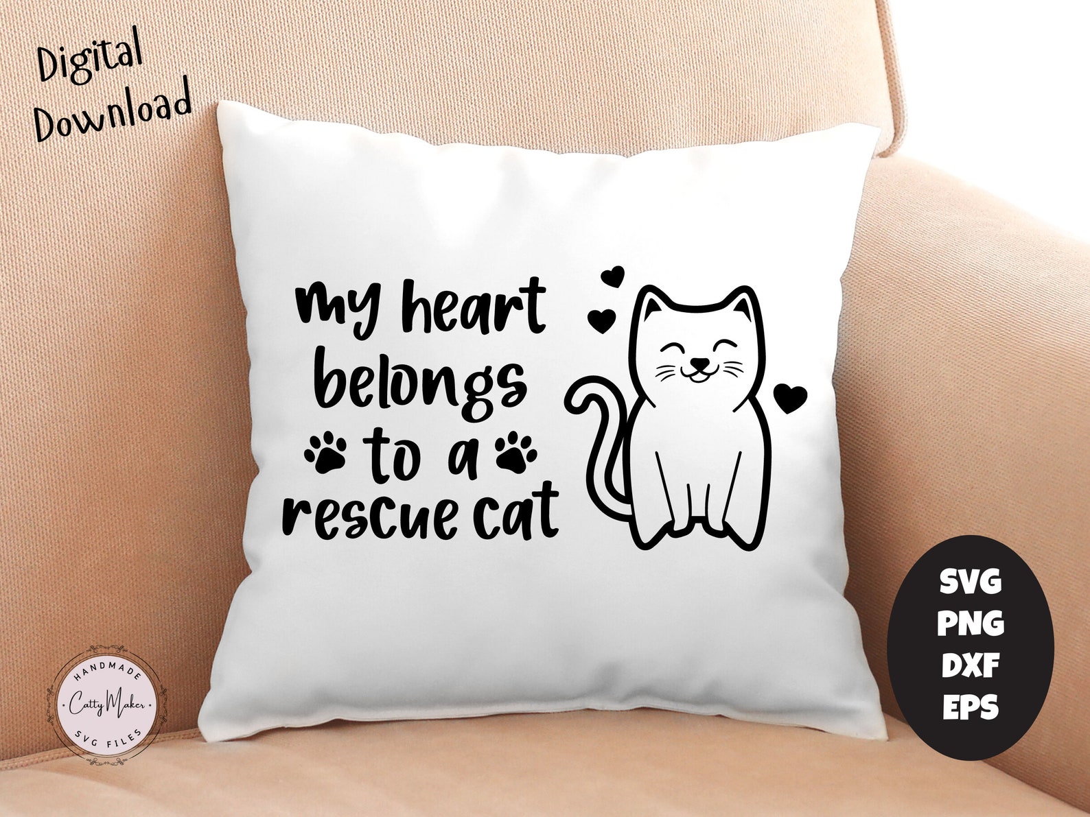 Cat Svg Rescue Cat Svg Cat Mom Svg Kitty Svg Cat Clipart - Etsy