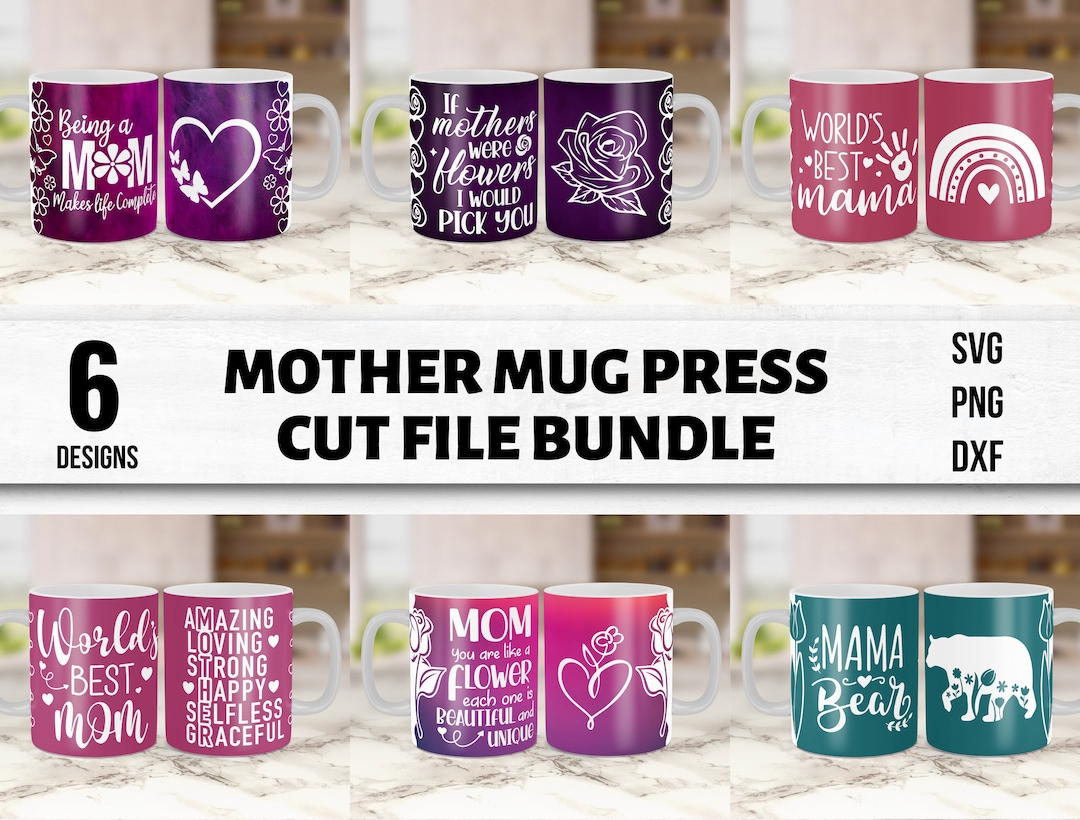 Cricut Mug Press Bundle, Mom Mug Press Bundle, Cricut Mug Press Svg, 6 ...
