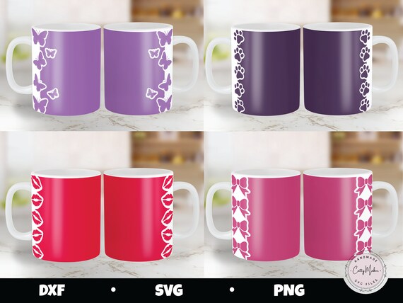 Cricut Mug Press SVG 4 Cricut Mug Press Designs Wraps - Etsy